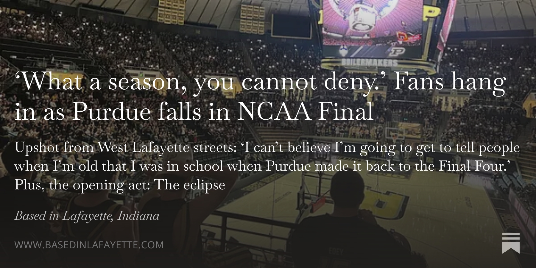 ‘What a season, you cannot deny.’ Fans hang in as Purdue falls in NCAA ...